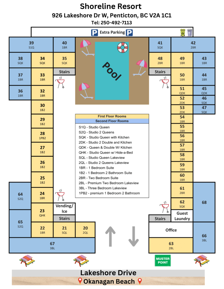 Mapa – Shoreline Resort